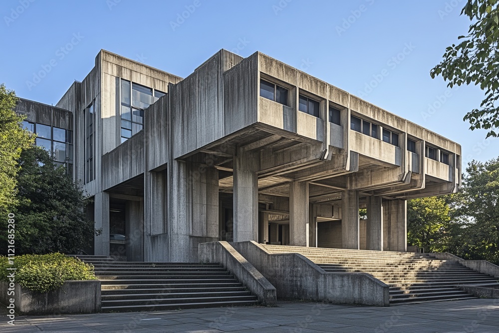 Raw concrete.Brutalist architecture.Brutalism art.Brutalist design.A striking brutalist ...