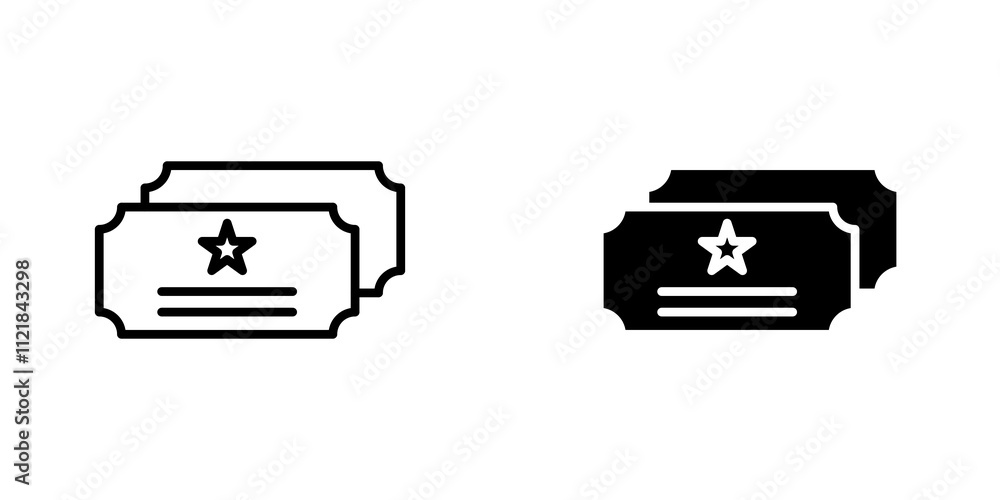Ticket stub icons for app and websites. Stock Vector | Adobe Stock