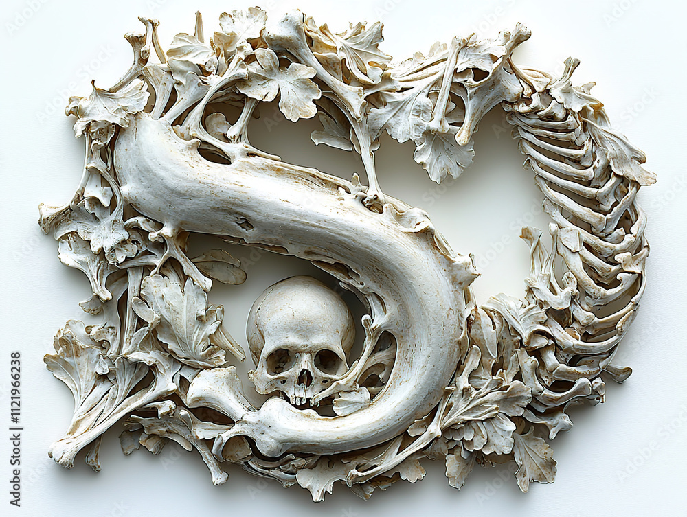 Ilustración de Stock skeleton, bone, anatomy, osteology, skull ...