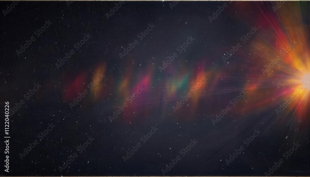 Celestial Prism Radiance: Abstract Cosmic Light Rays and Vibrant Solar ...