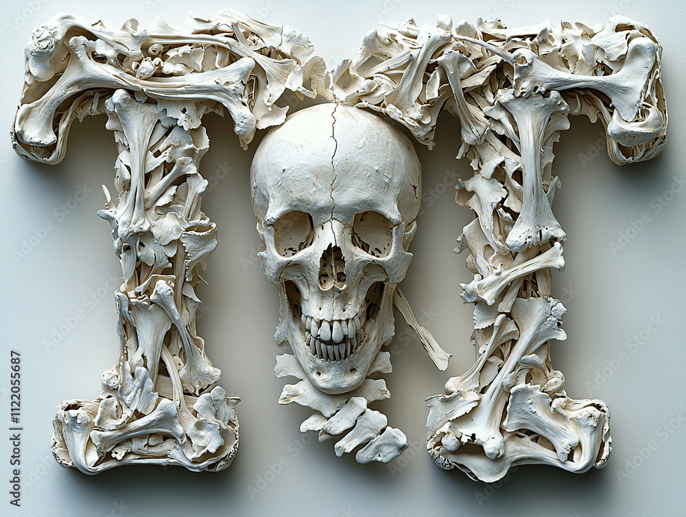 skeleton, bone, anatomy, osteology, skull, vertebrae, ribs, femur ...