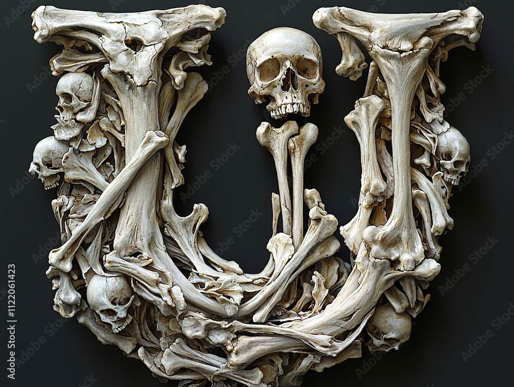 skeleton, bone, anatomy, osteology, skull, vertebrae, ribs, femur ...