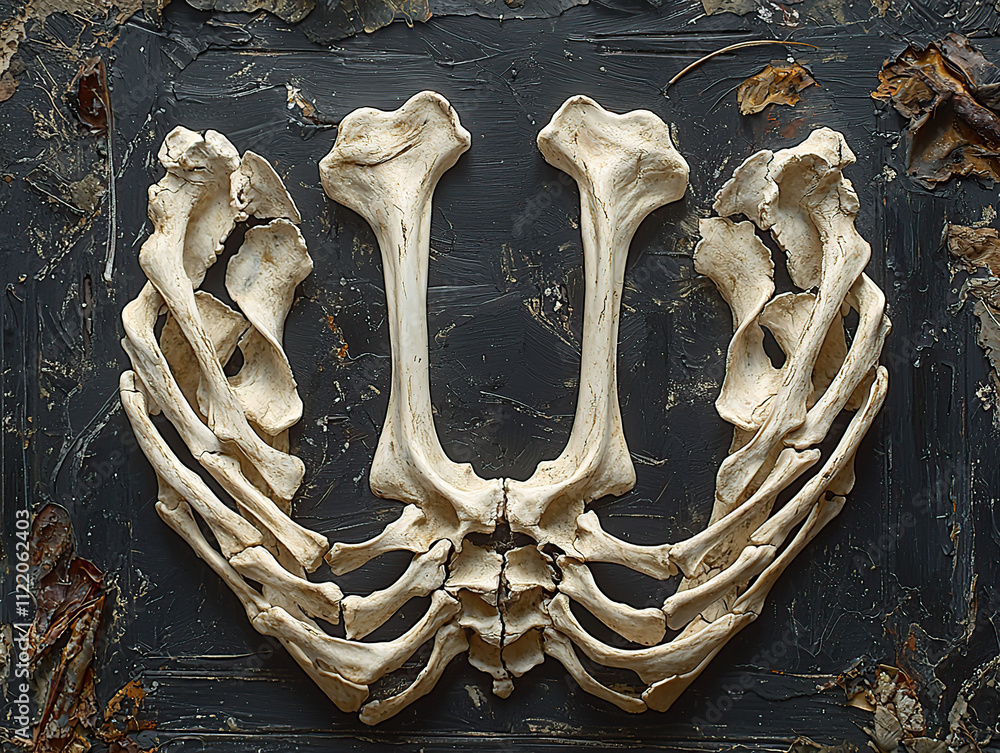 skeleton, bone, anatomy, osteology, skull, vertebrae, ribs, femur ...