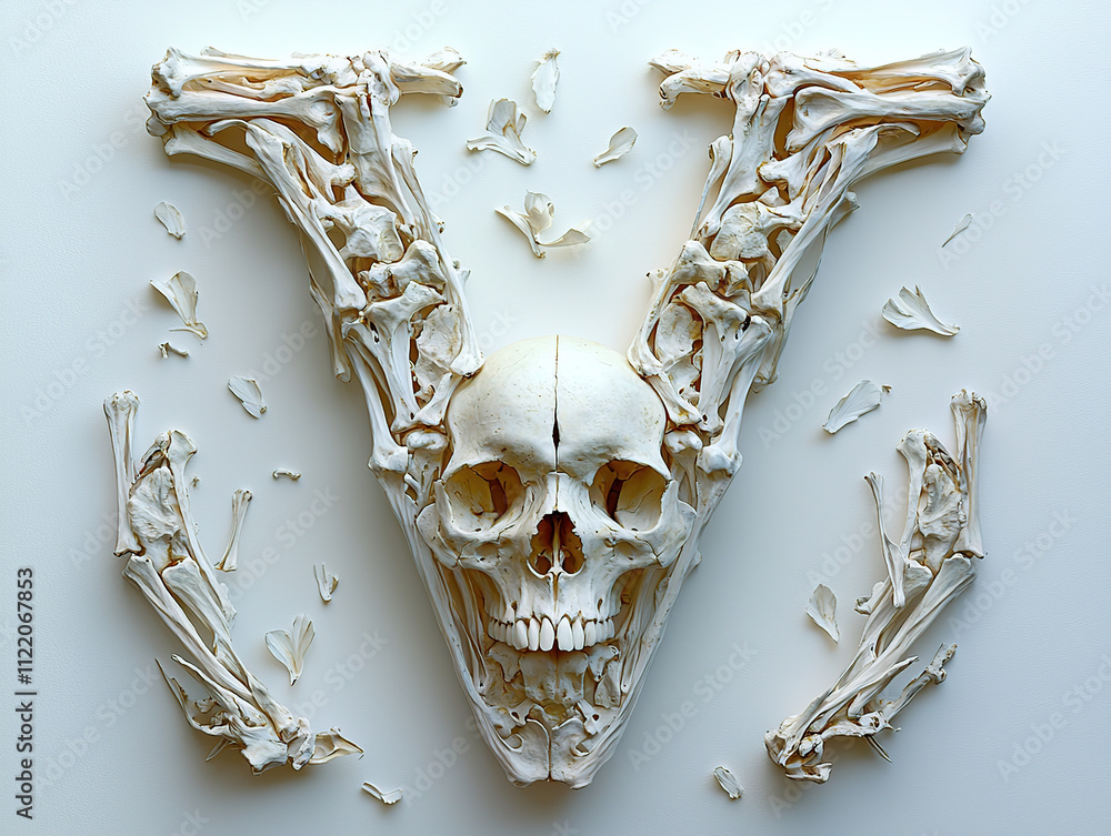 skeleton, bone, anatomy, osteology, skull, vertebrae, ribs, femur ...