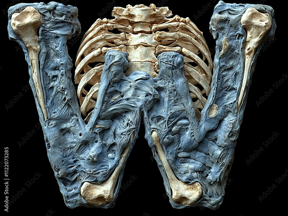 Stock-Illustration „skeleton, bone, anatomy, osteology, skull ...
