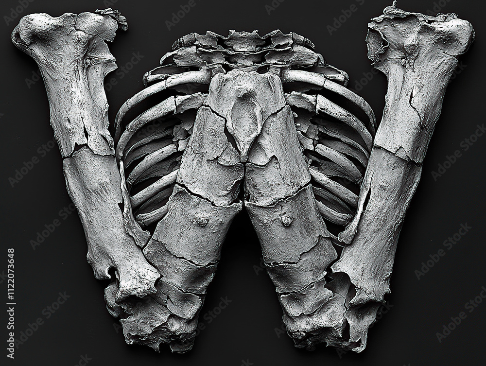 Stock-Illustration „skeleton, bone, anatomy, osteology, skull ...