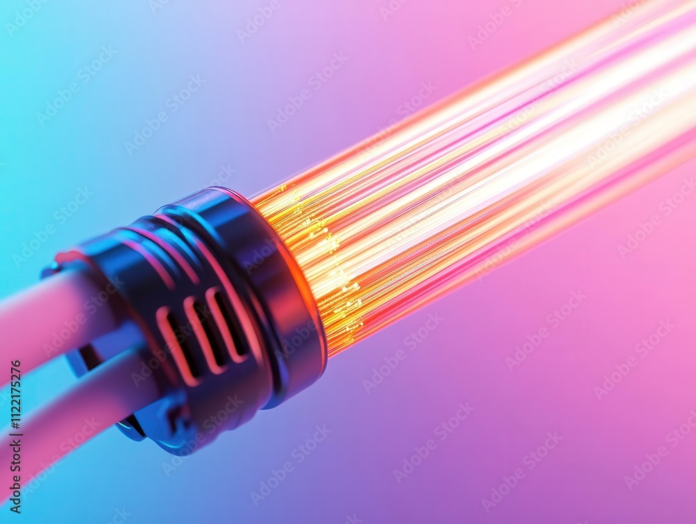 Diagram showing the light refraction principle inside a fiber optic ...