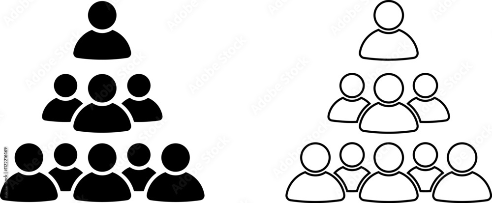 Group icon. People. Team of employees or person symbol and sign. Simple ...