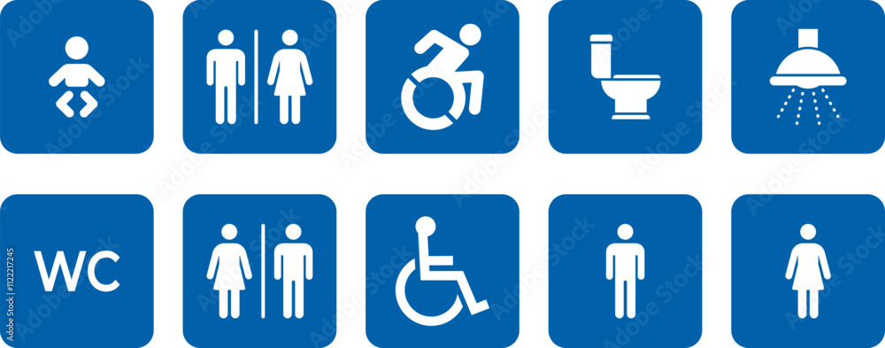 Washroom signs. Printable sticker of toilet symbol sign with woman wc ...