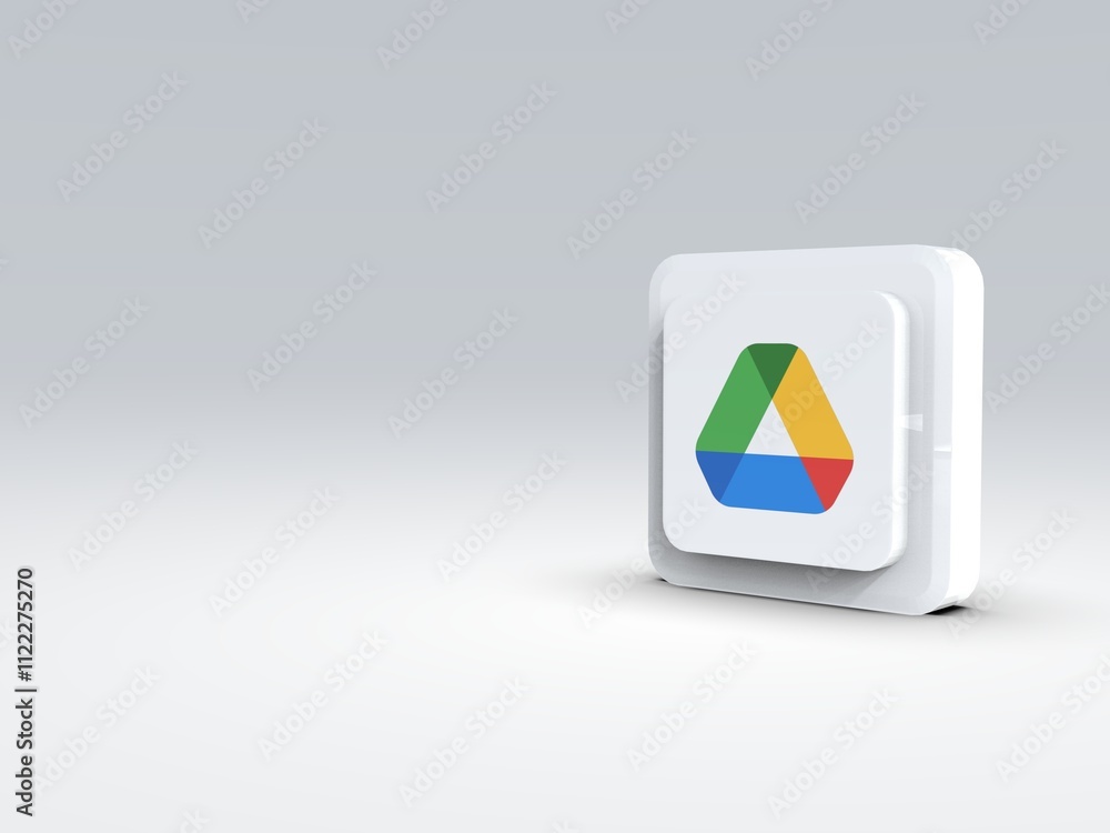 New Google drive app logo in big sur style 3d render icon design ...