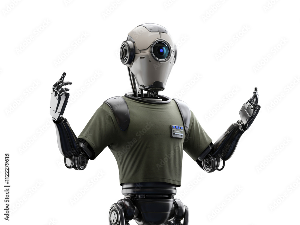 Humanoid robot showcasing advanced design and technology in a modern ...