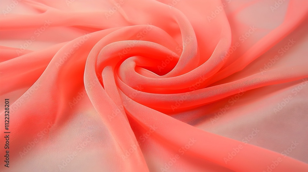 Coral-colored fabric swirls, soft texture, elegant drapery. Perfect for ...
