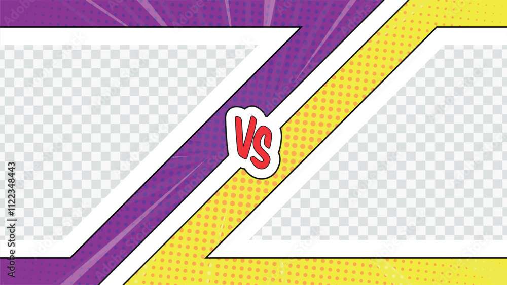 Comic book versus template background, classic pop-art style, superhero ...