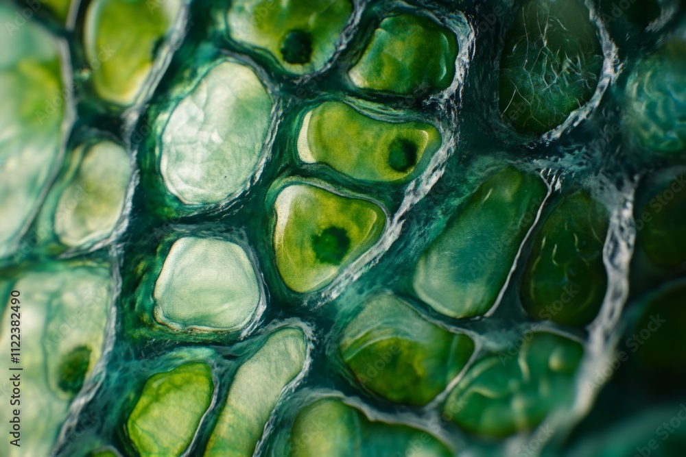 Exploring Chlamydocapsa sp. Under Microscope Revealing Chloroplast-rich ...