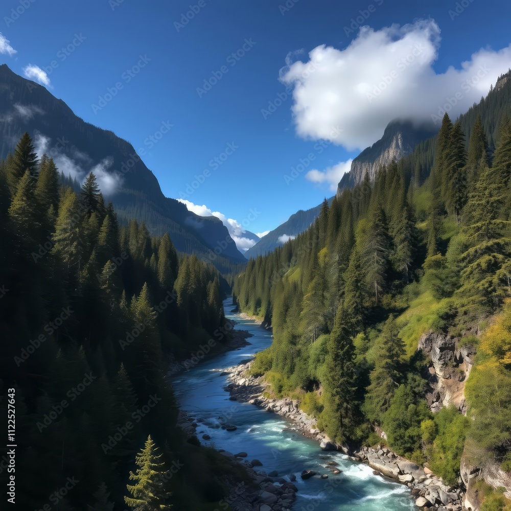 View from hoh river trail olympic national park washington state River ...
