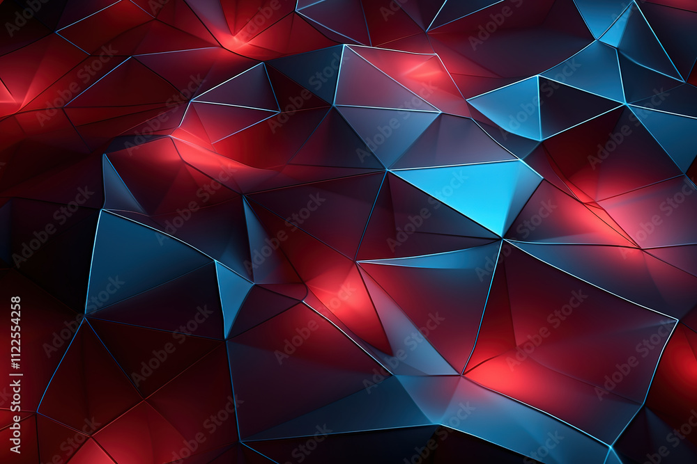 composición digital de ciencia abstracta con red de líneas y formas ...