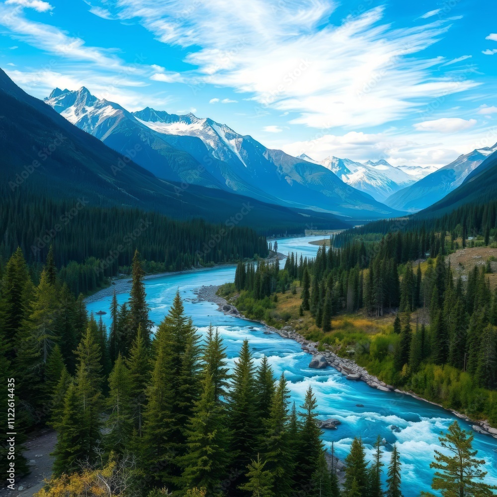 Flathead river rapids in glacier national park montana River landscapes ...