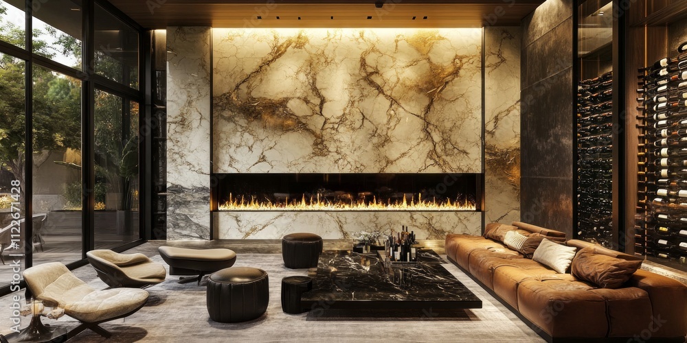 top beautiful unique interior design of living room with marble acents ...