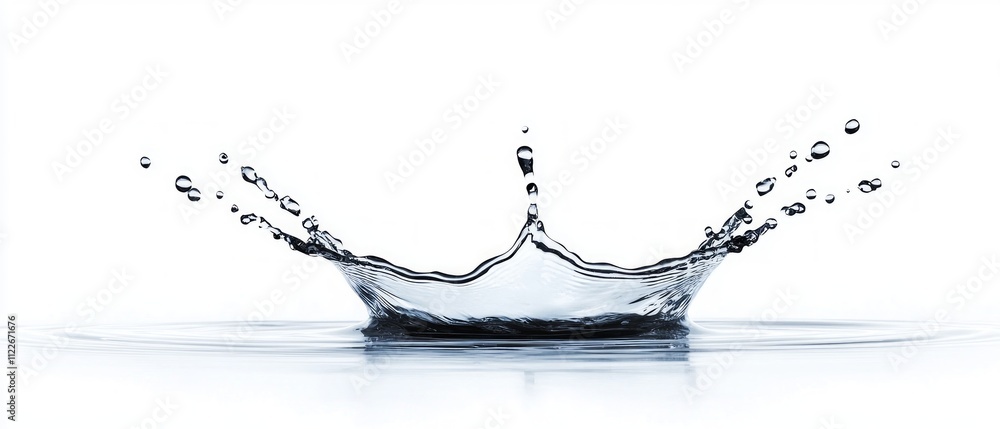 water level splash isolated on white with space Stock Photo | Adobe Stock