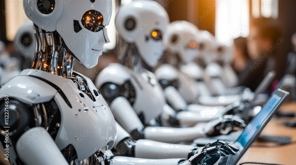 The uprising of AI against humanity. Cyborg robot with AI breaks ...