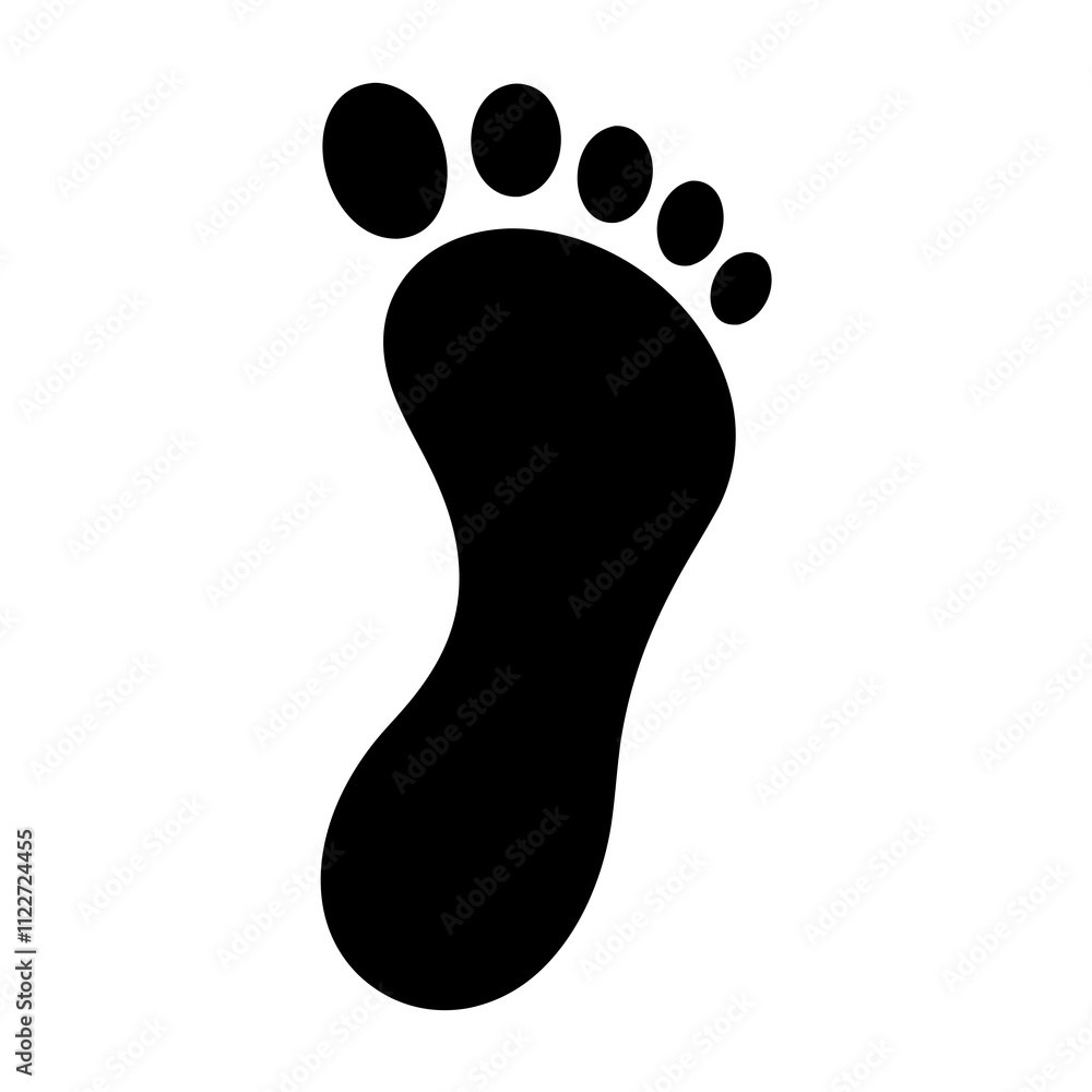 Human footprint track and animal footprint vector, man footprint ...