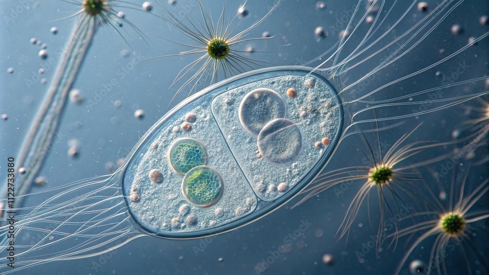 Mitotic spindle in animal cell during division, chromosomes, mitotic ...