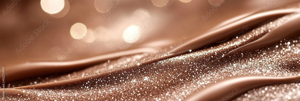 banner abstract background Sparkling glitter creates a glamorous mocha ...