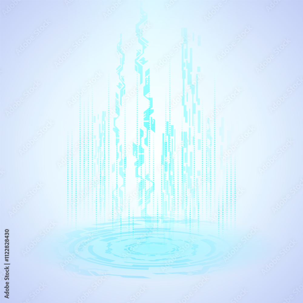 Futuristic digital podium technology background. Hi-tech stage for ...