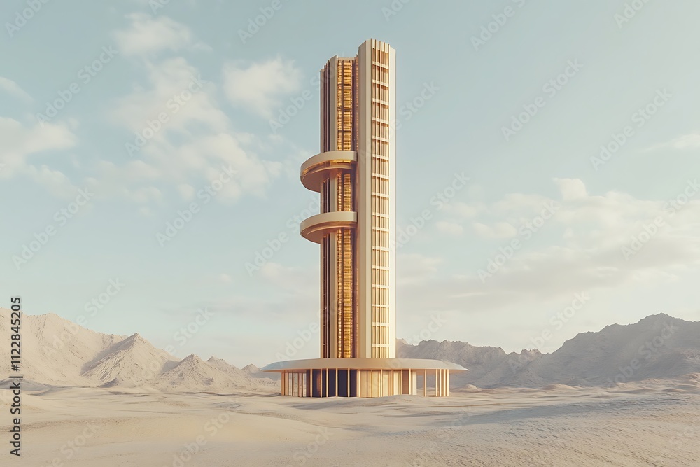 The towering skyscraper, a beacon of urban ambition, pierces the ...