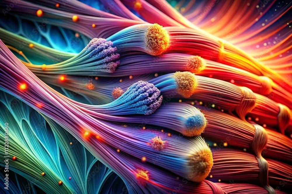 Detailed Candid Photography of Skeletal Muscle Tissue Highlighting ...