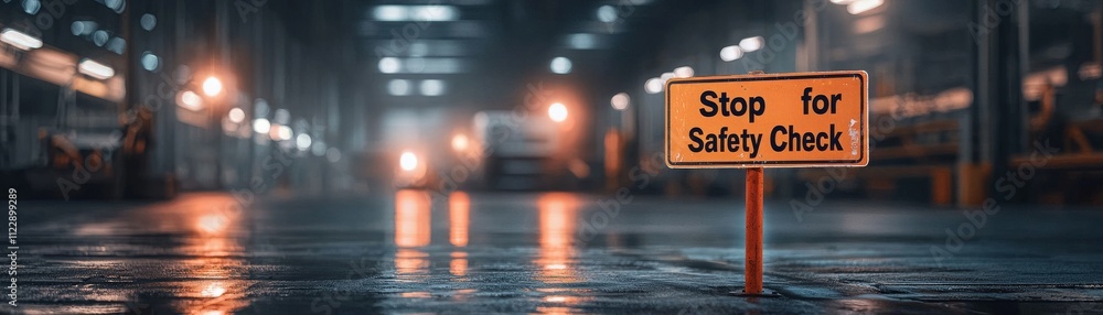 Safety Sign in Industrial Warehouse Indicating Necessity for Safety ...