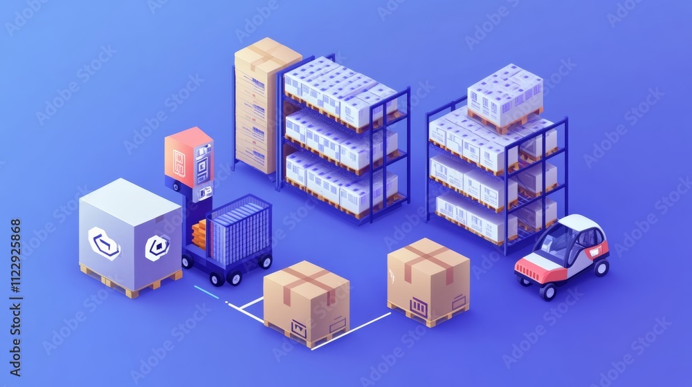 Warehouse management system with automated workflow, showcasing QR ...