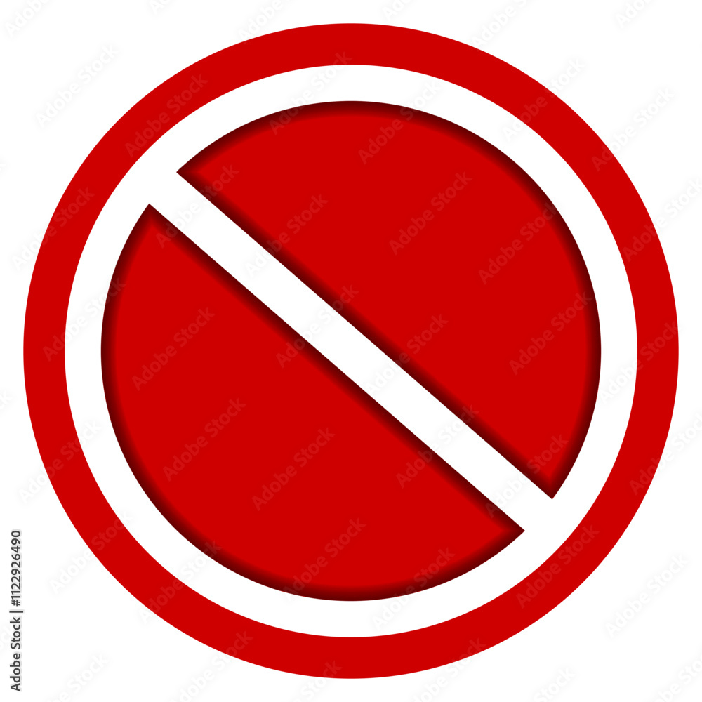 Round prohibition sign for entry and exit. EPS vector illustration ...
