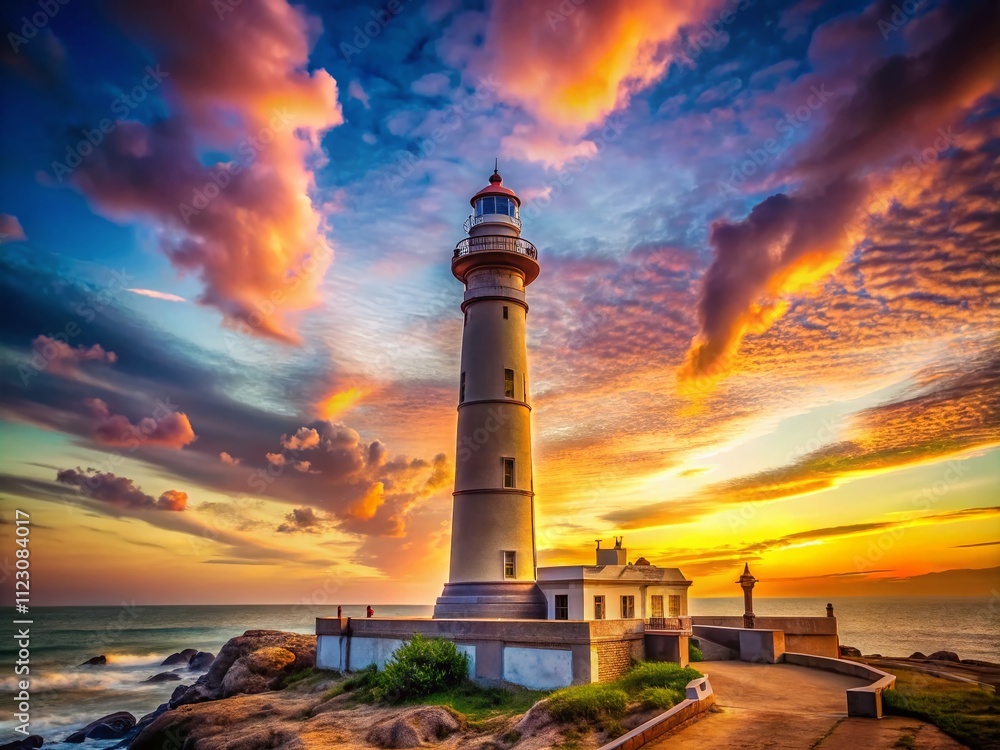 Stunning Portrait Photography of Chennai Lighthouse Against a Dramatic ...