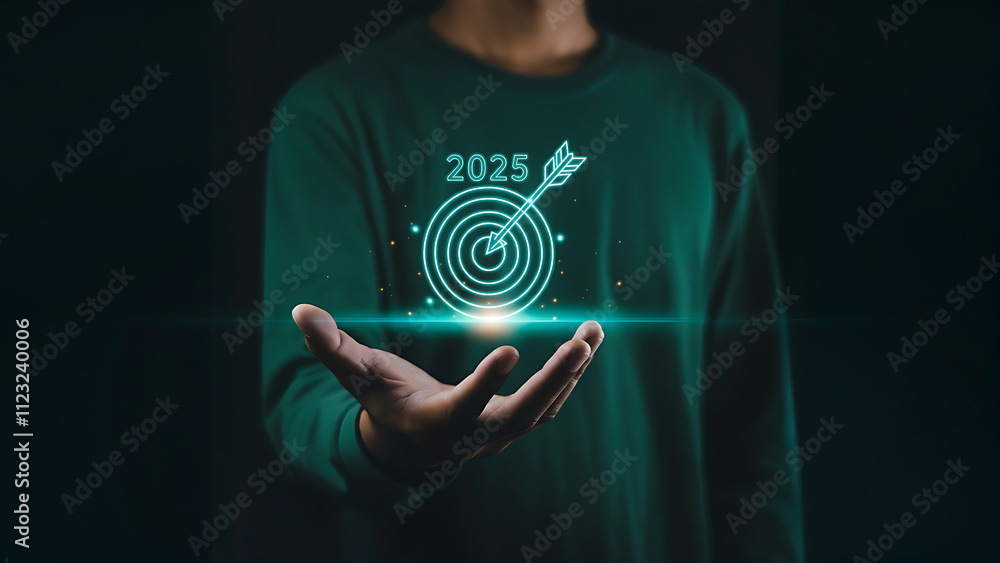 2025 Target Business Goal Achievement Concept . Represents future ...