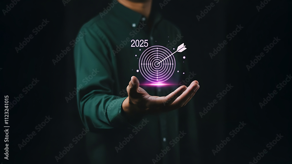 2025 Target Business Goal Achievement Concept . Represents future ...