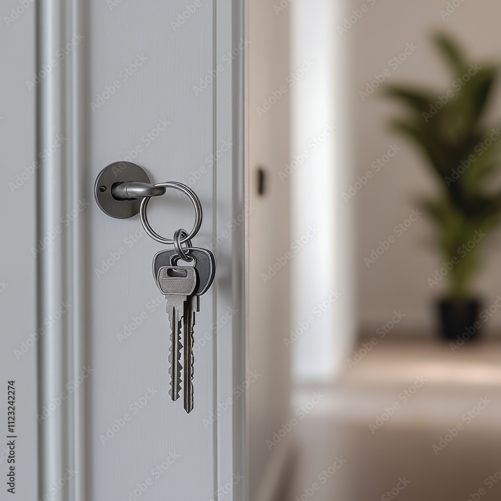 Hanging Keys a Hook by the Door in a Modern Home Interior Decor ...