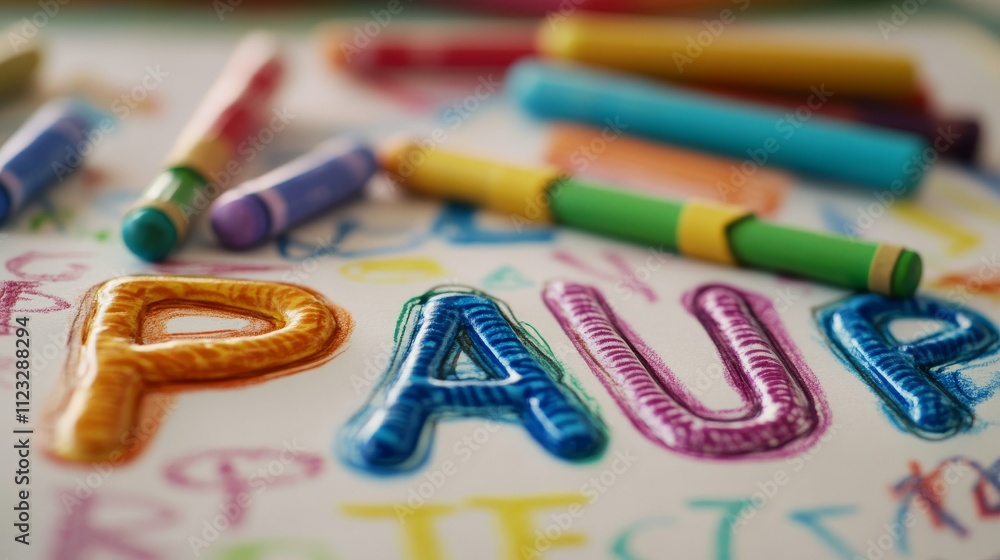 Ilustración de Stock Doodle children font, vector cartoon funny ...