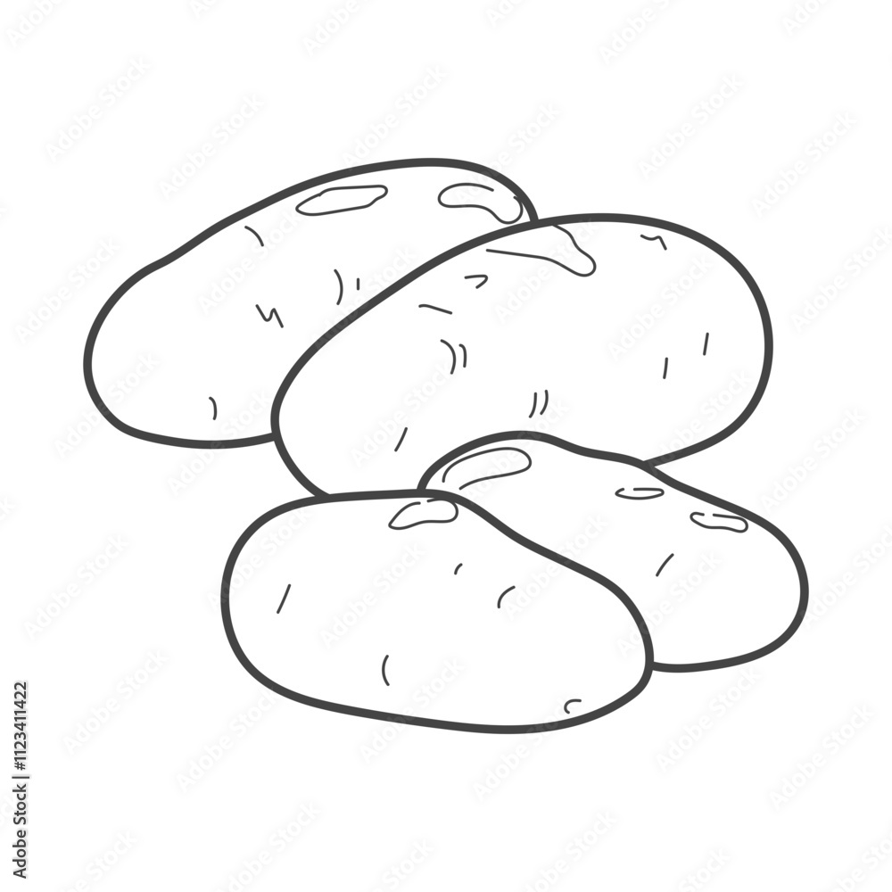 Potato Vector Art, Vector Foods. Food Truck Vector Illustration ...