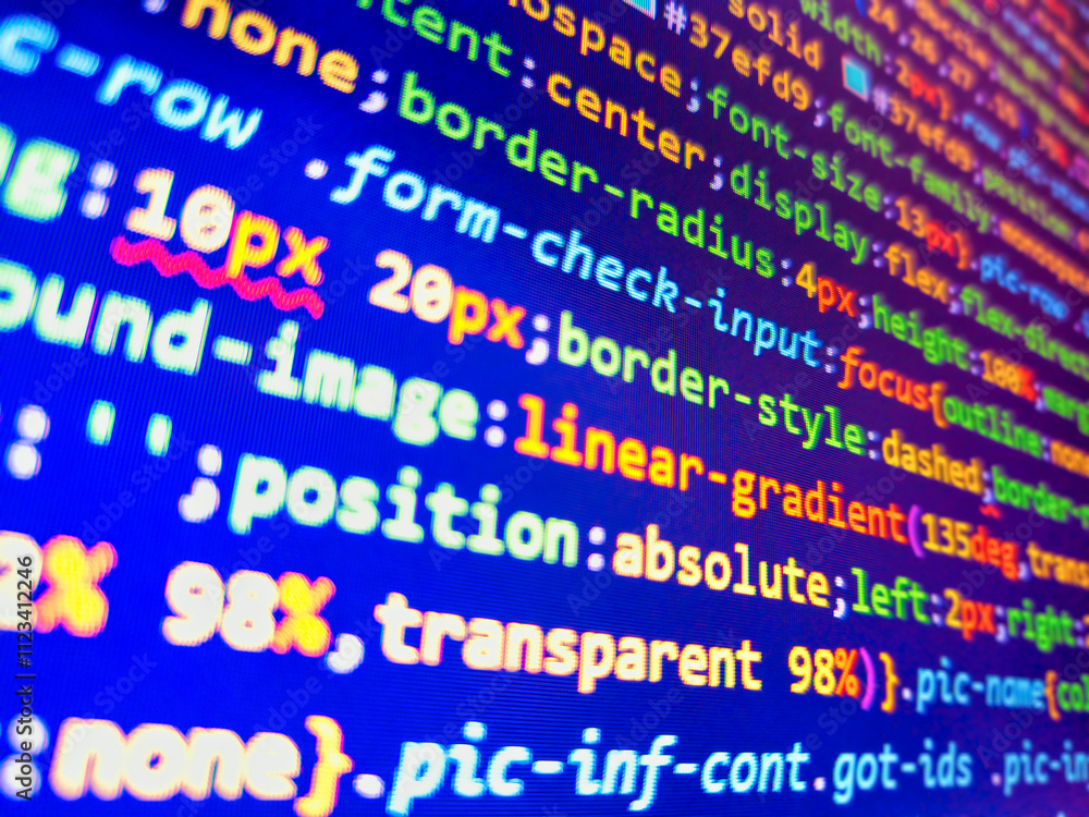 Programmer monitor with php language code. Demand for experienced ...