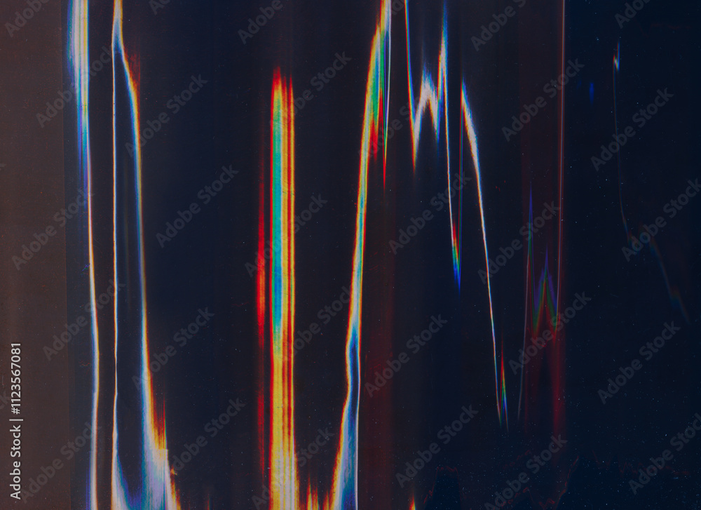 Glitch overlay. Distortion artifacts. Display defect texture. Blue ...