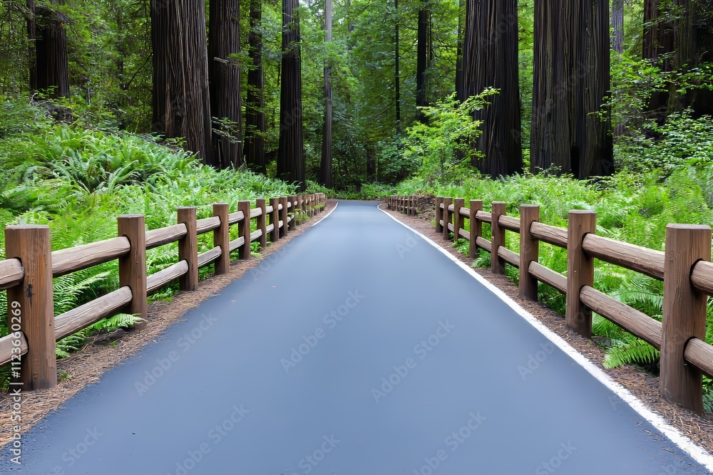 Sequoia sempervirens, also known as Native Redwood trees, flourish in ...