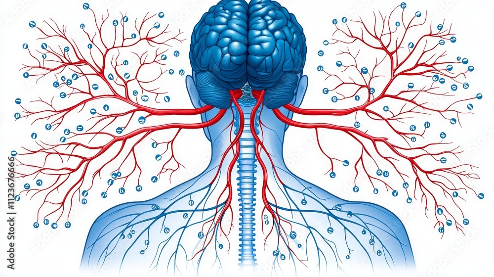 schematic illustrates sympathetic and parasympathetic nervous systems ...