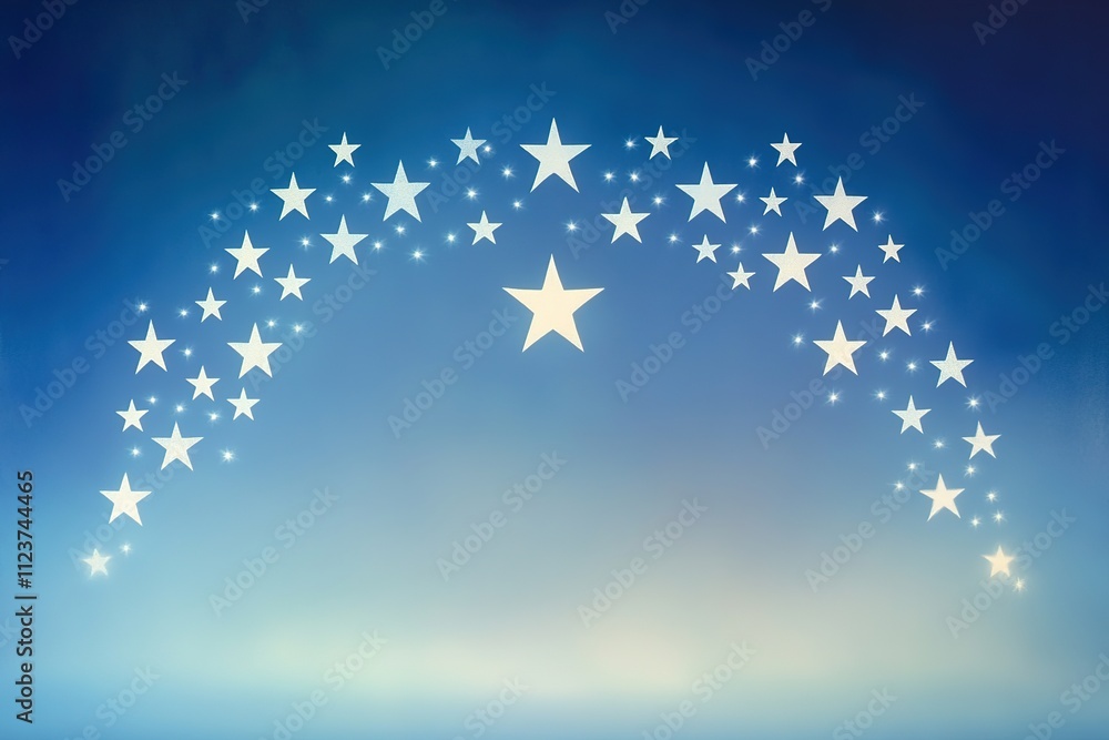 clean blue gradient background with faint white star patterns arranged ...