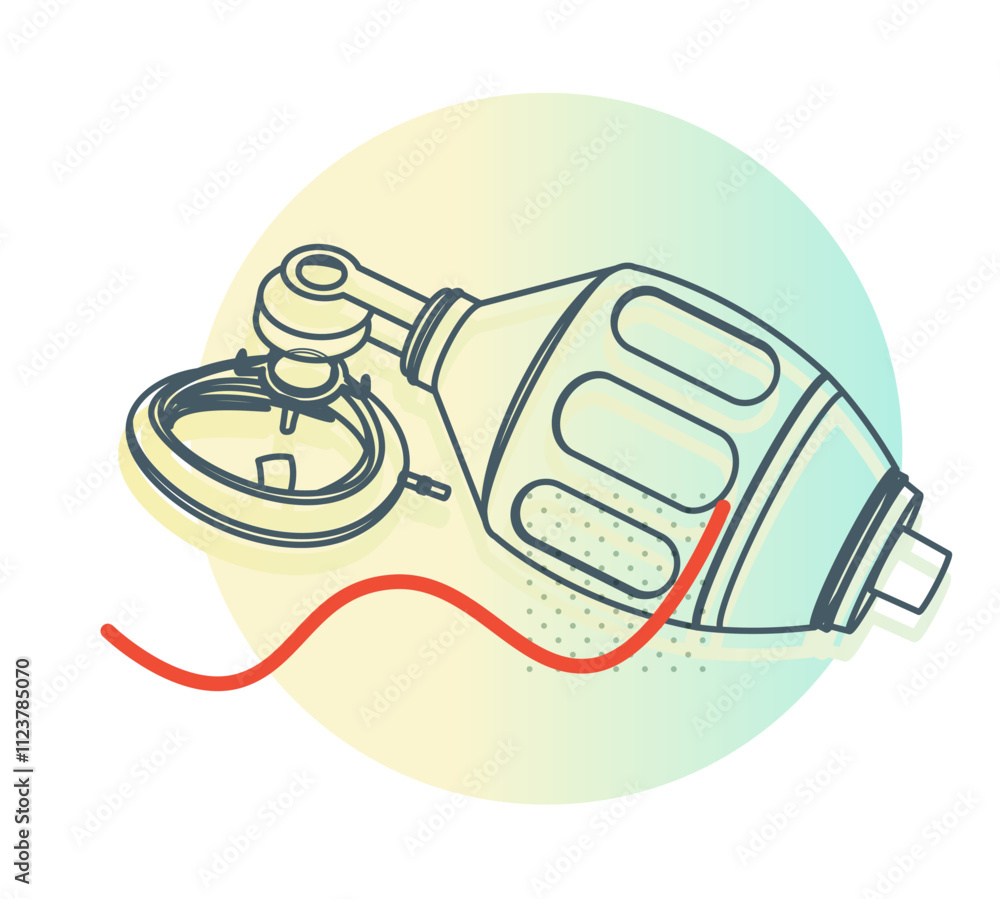 Manual Resuscitator - Non Invasive Ventilation Support - Icon Stock ...