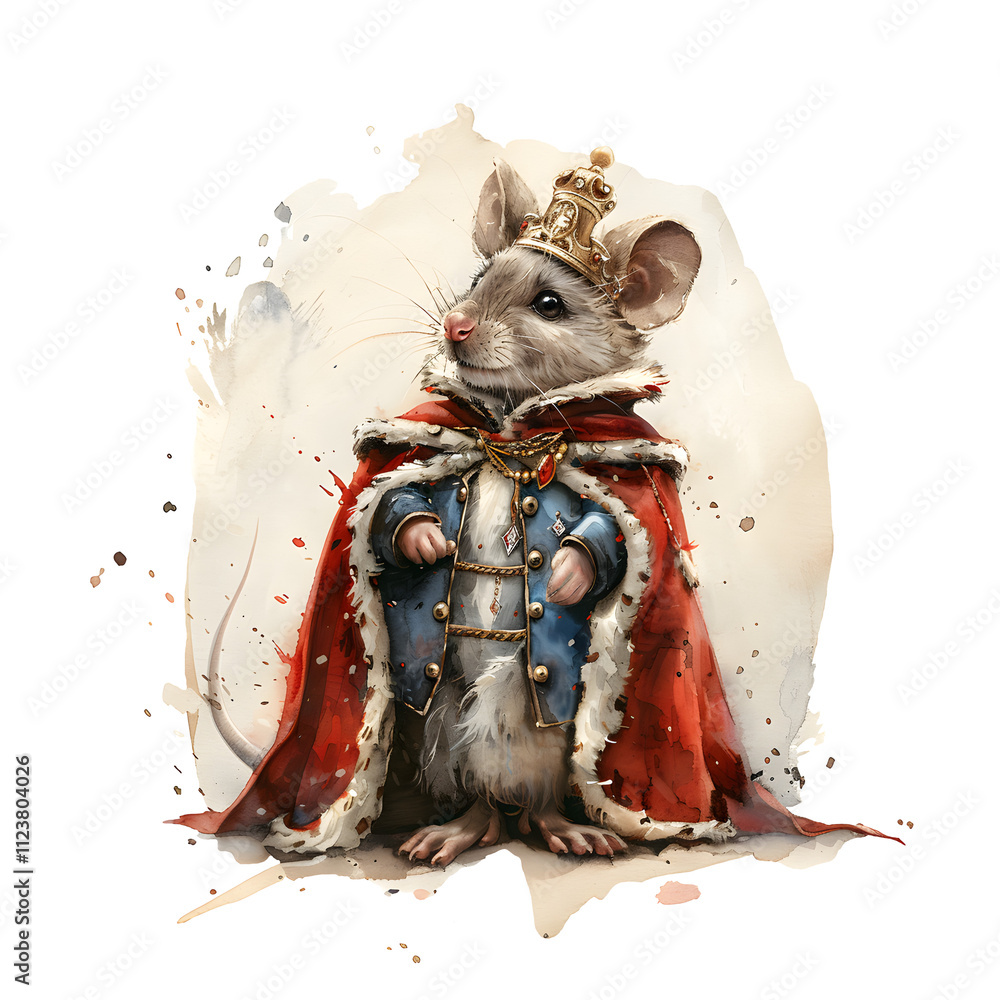 Traditional mouse rat king character from vintage fairy tale nutcracker ...