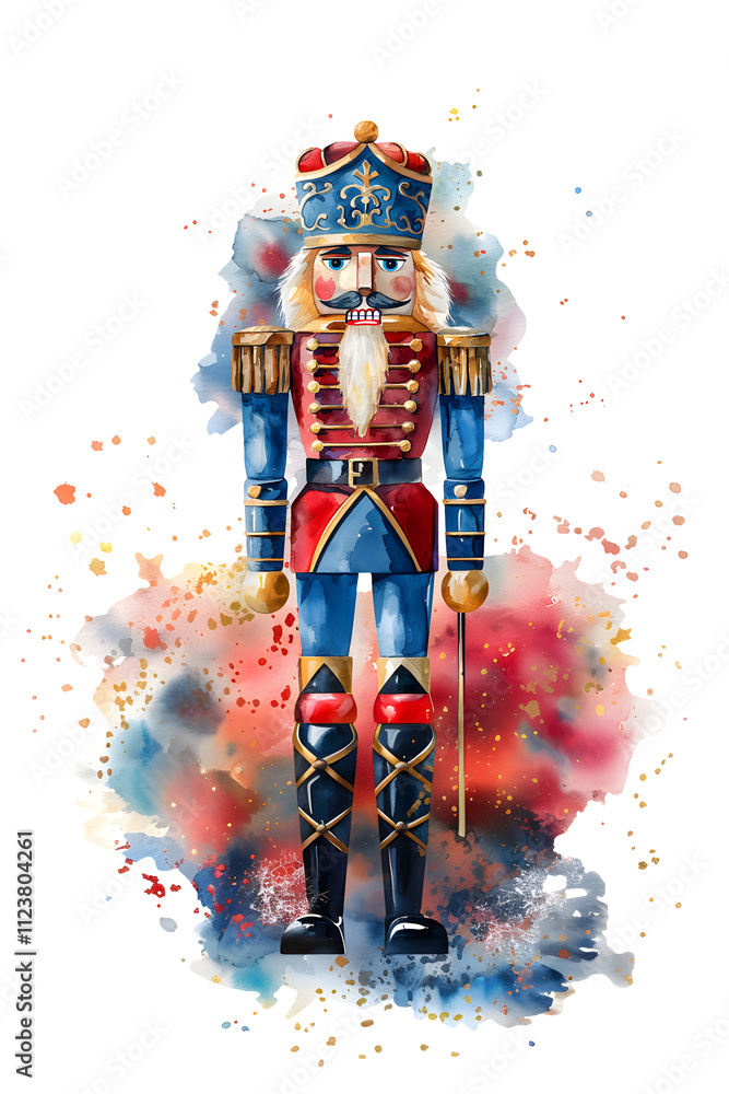 Traditional nutcracker soldier, vintage fairy tale character. Festive ...