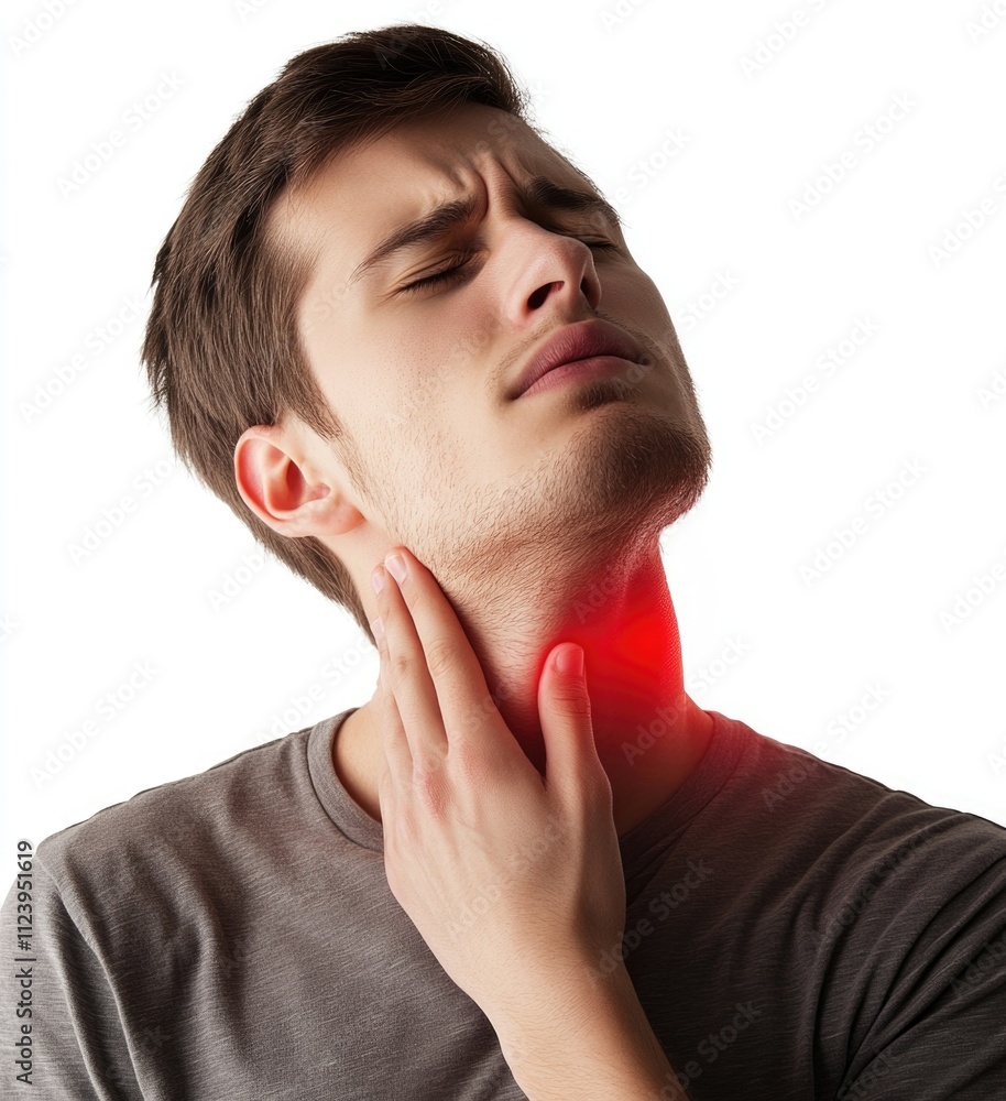 Tonsil discomfort - vivid portrayal of sharp, persistent pain in the ...