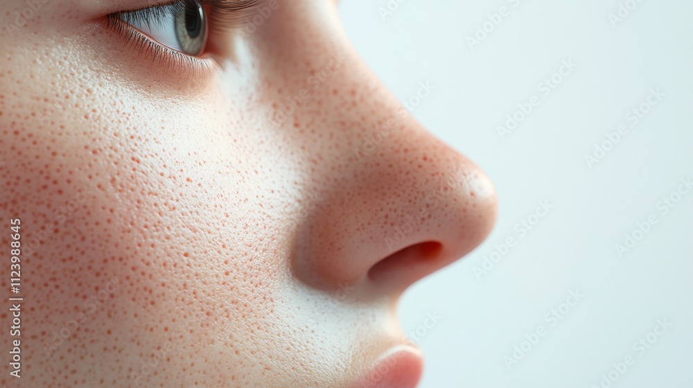hyper-realistic nose 3D model, subtle skin pores texture, peachy flesh ...