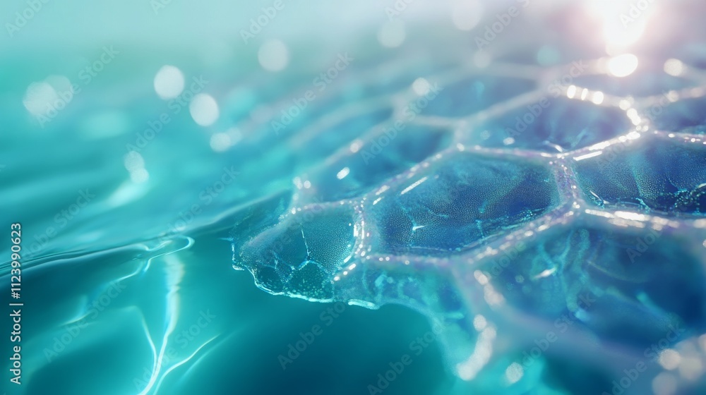 Hydrated skin barrier formation, crossing light beams, transparent ...